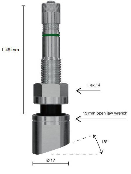 TPMS VENTILSTAM LV Alcoa 48mm – continova-se